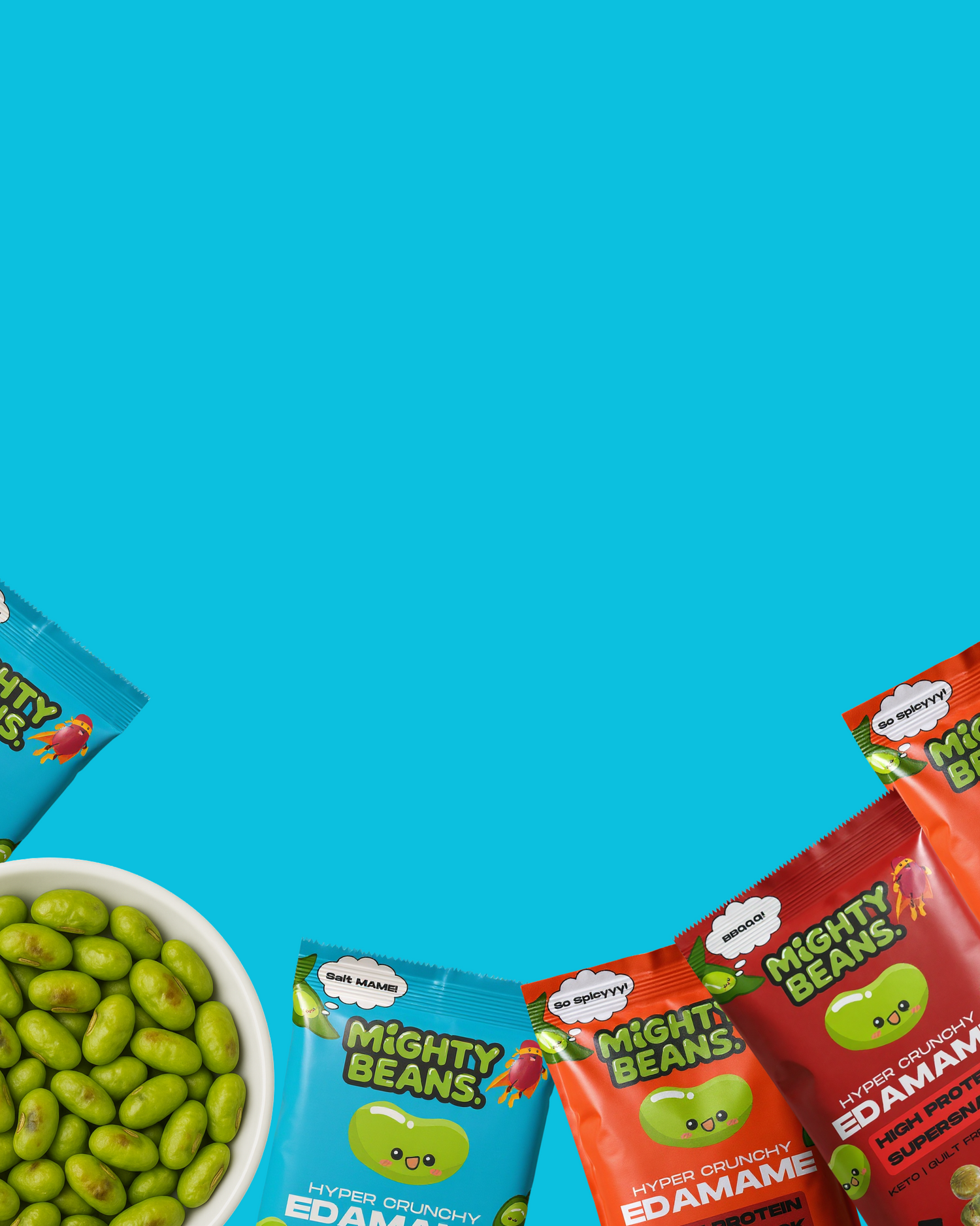 Mighty Beans - High Protein, Low Carb, Guilt-Free Edamame Snacks
